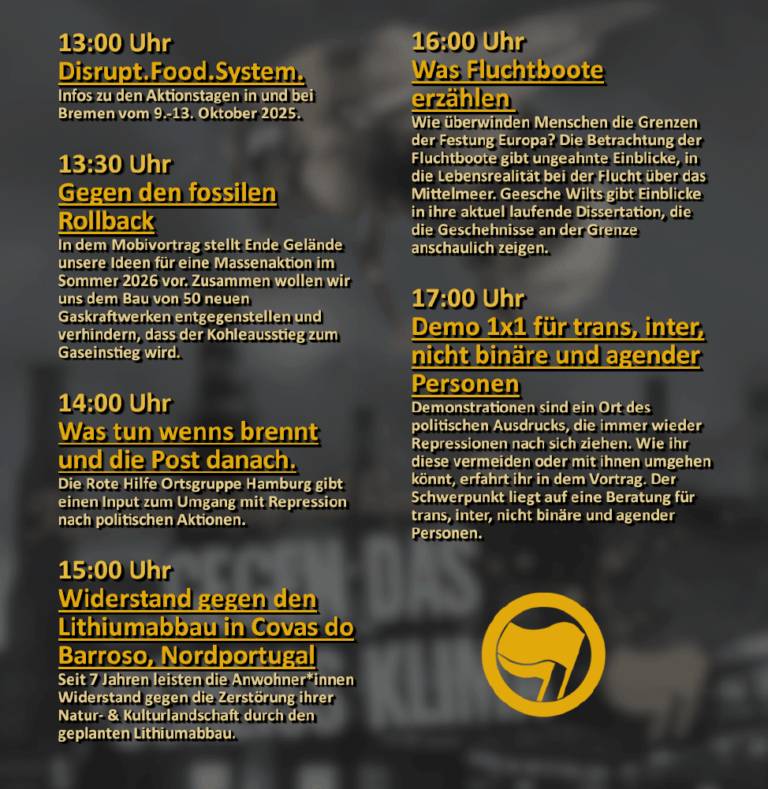 Schanzenfest | Für mehr Unfog und Revolte – Gegen das Scheiss Klima